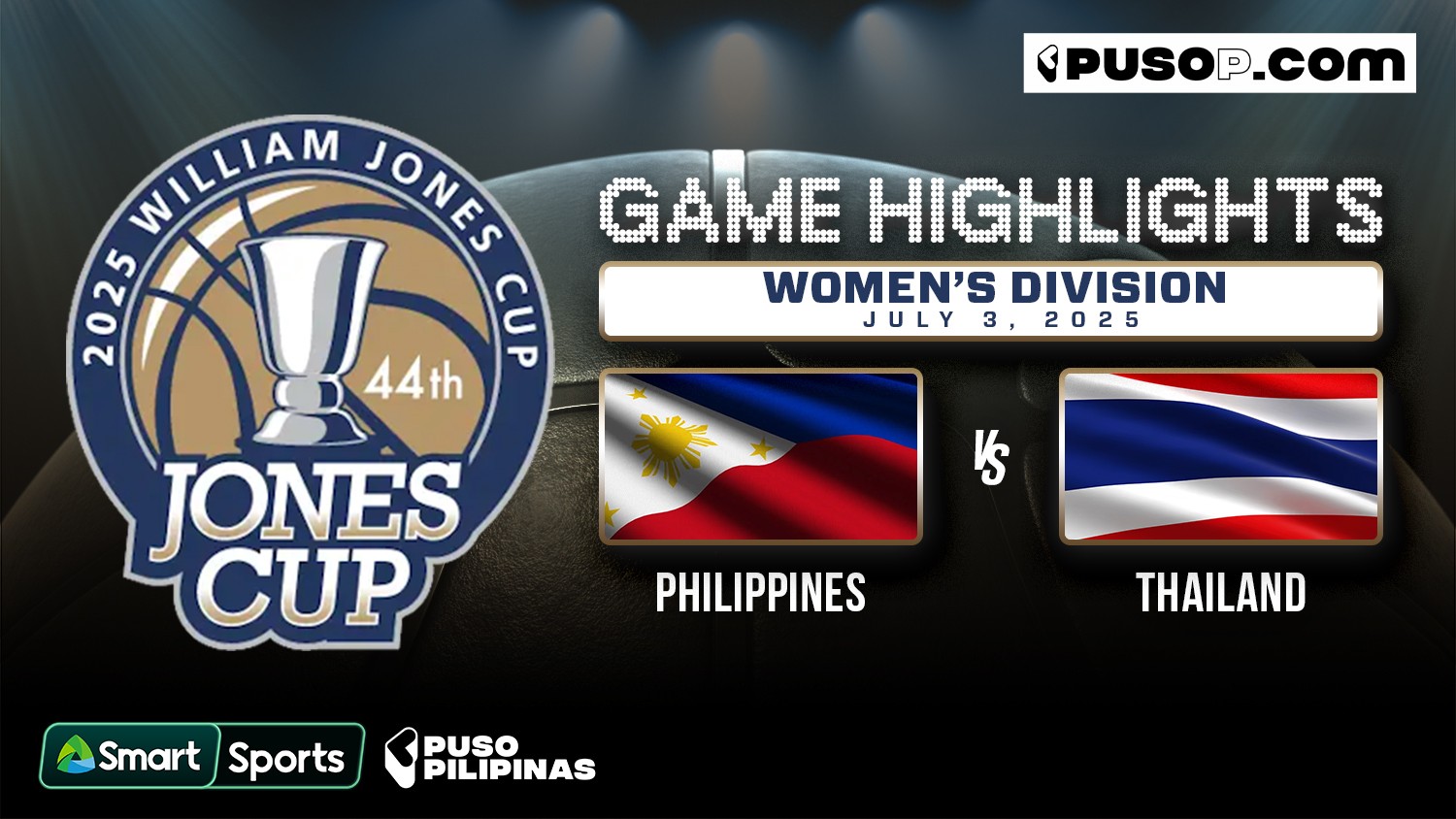 PusoP - 44th William Jones Cup 2025 | Philippines vs Thailand